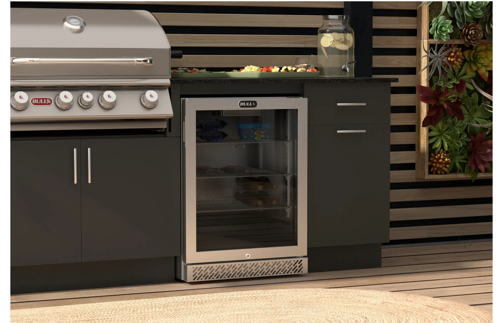 PREMIUM GLASS DOOR FRIDGE - NEW DESIGN - BULL BBQ EU