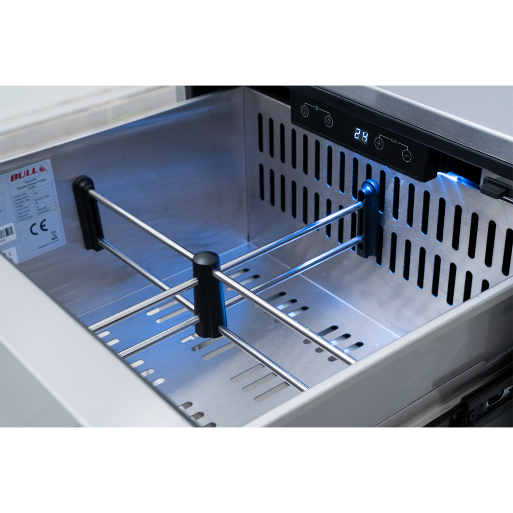 PREMIUM DOUBLE DRAWER FRIDGE, OUTDOOR RATED - BULL BBQ EU