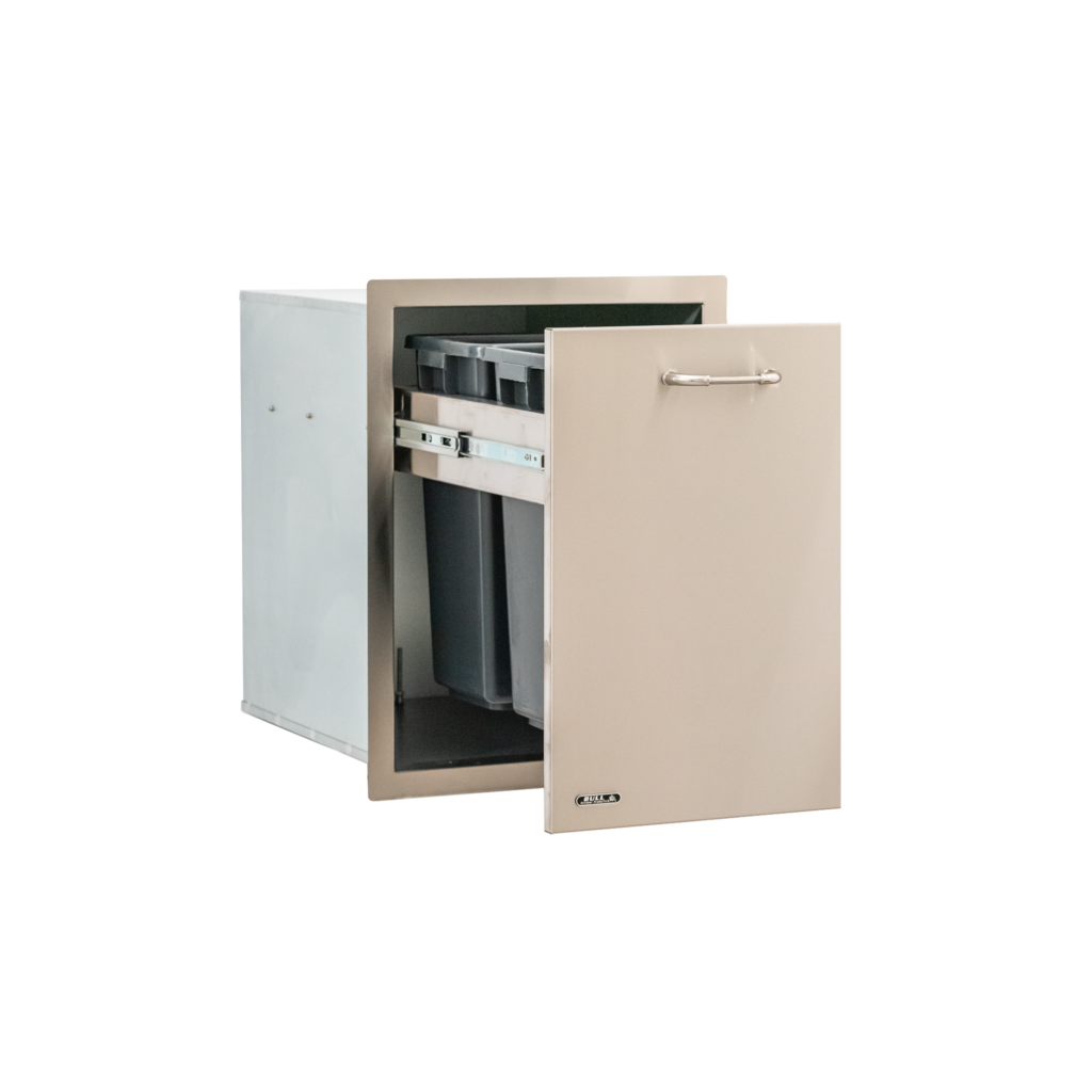 DOUBLE PULL OUT TRASH RECYCLE DRAWER (2BINS) - BULL BBQ EU