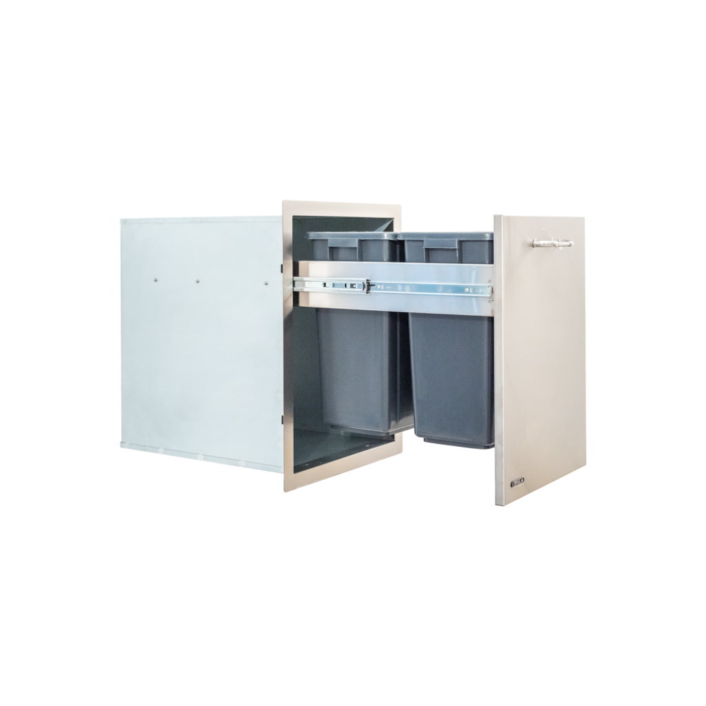 DOUBLE PULL OUT TRASH RECYCLE DRAWER (2BINS) - BULL BBQ EU